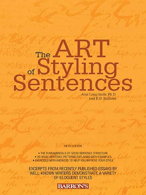 Libby - Art of Styling Sentences