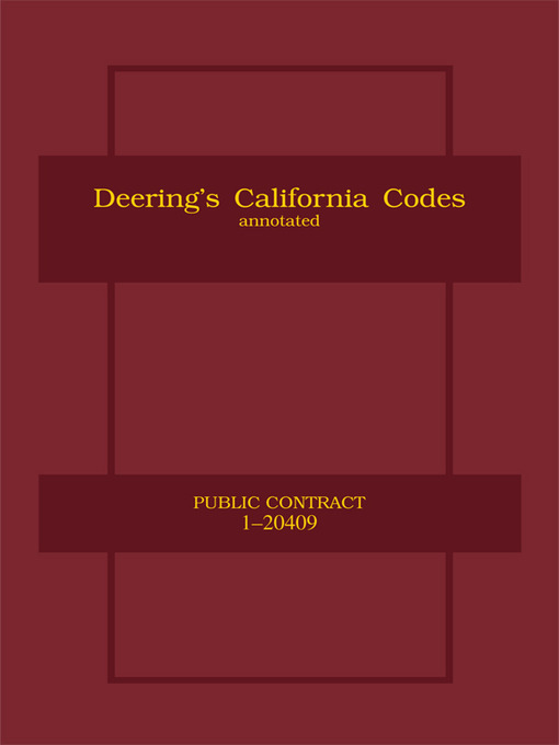 Libby - Deering's California Public Resources Code, Annotated